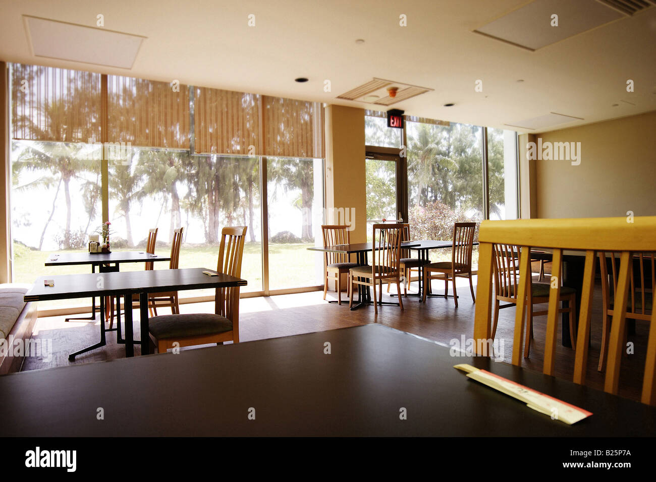 Interior view of restaurant Stock Photo - Alamy