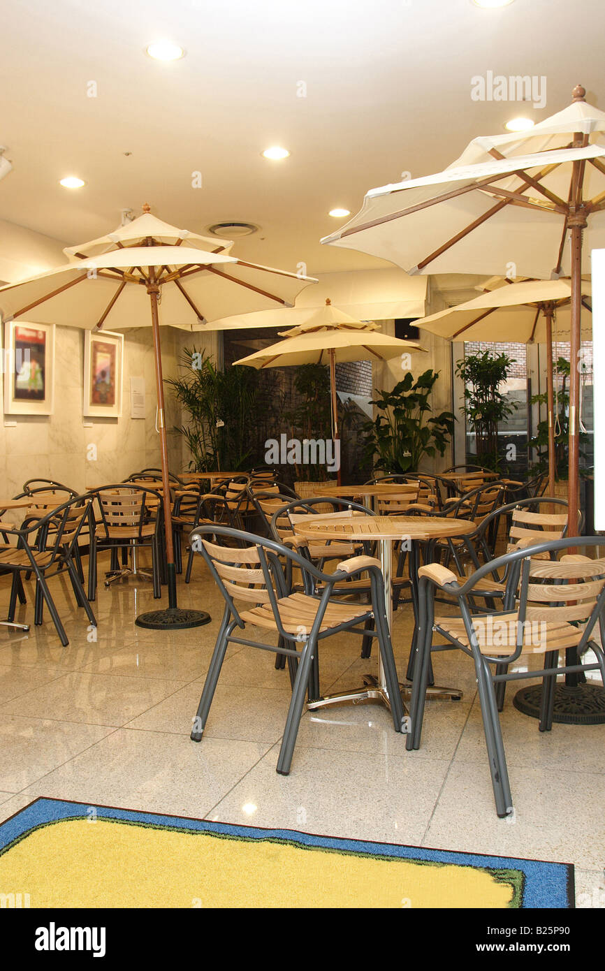 Interior view of café Stock Photo - Alamy