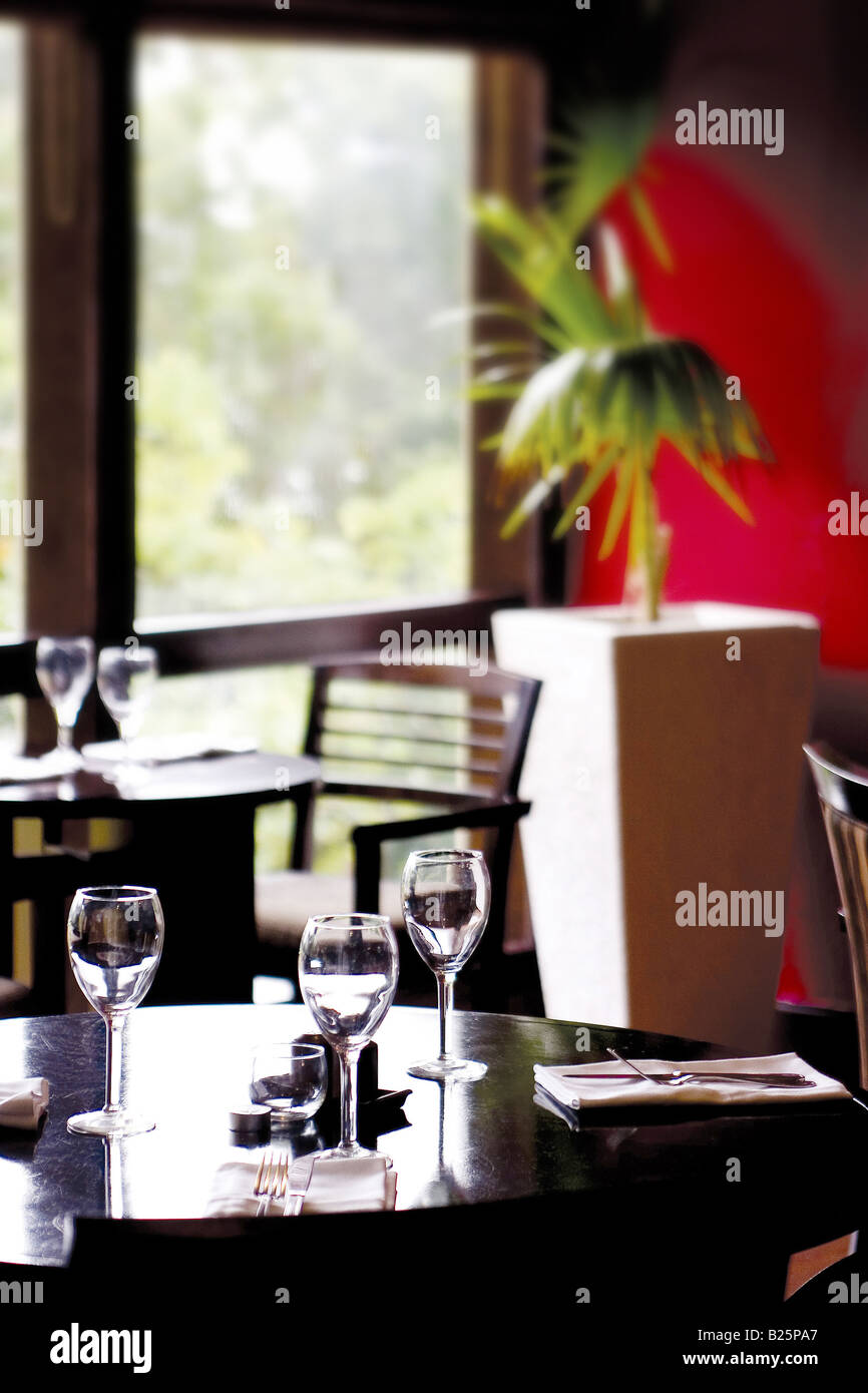 Interior view of restaurant Stock Photo - Alamy