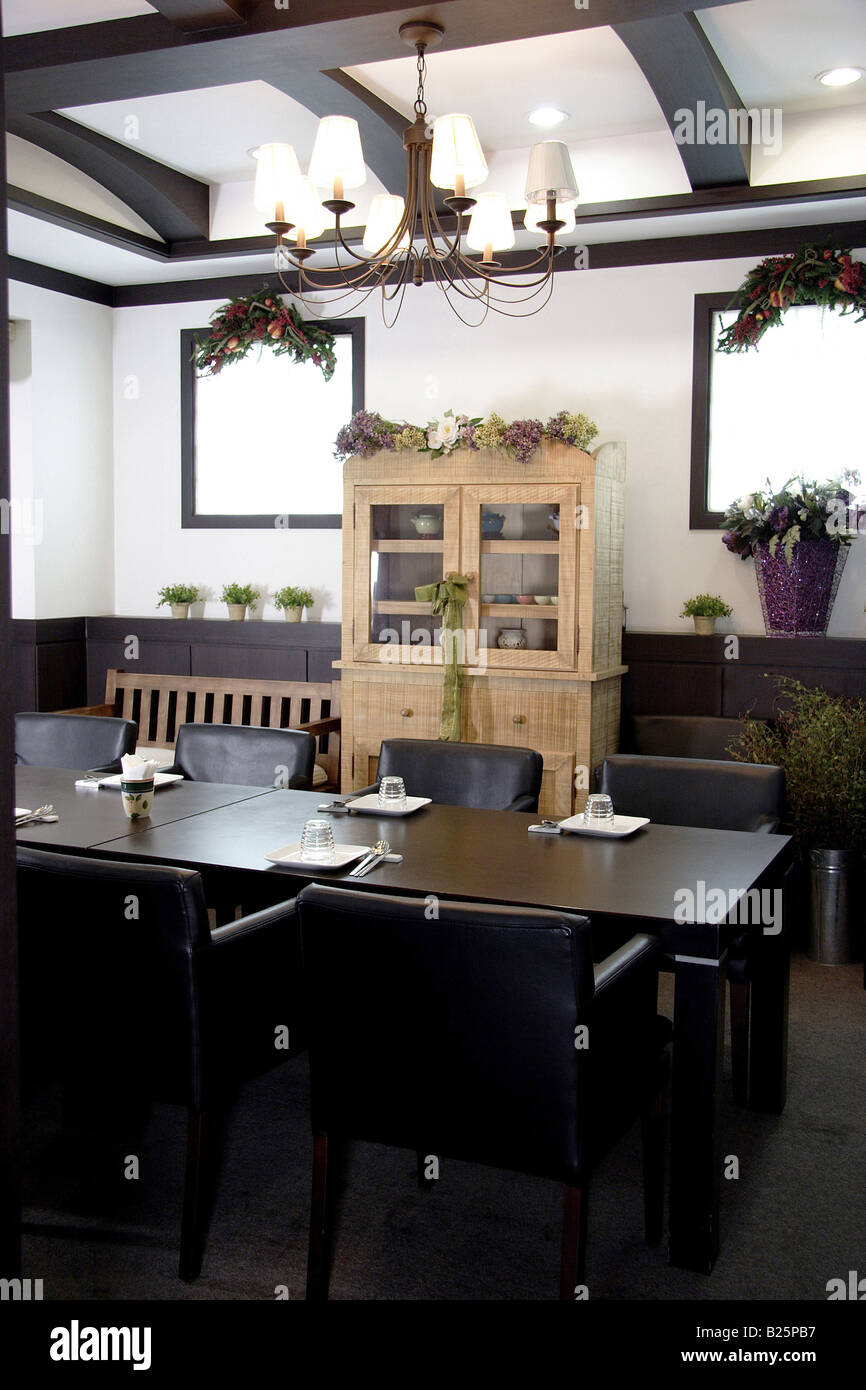 Interior view of restaurant Stock Photo - Alamy