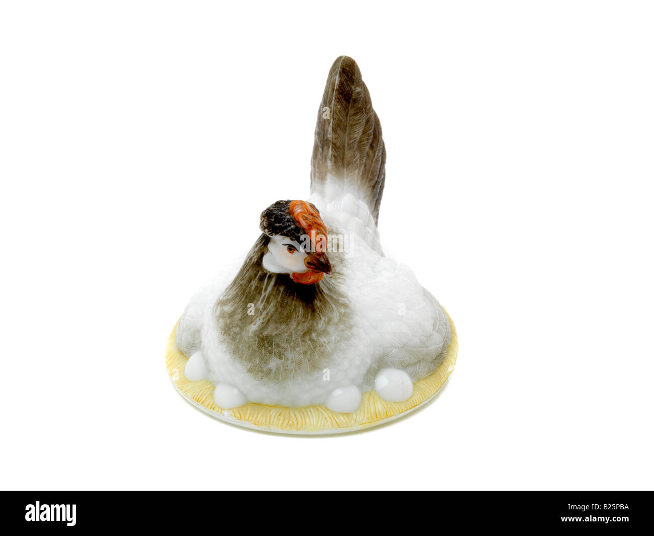 Victorian Porcelain Chicken with eggs Stock Photo - Alamy