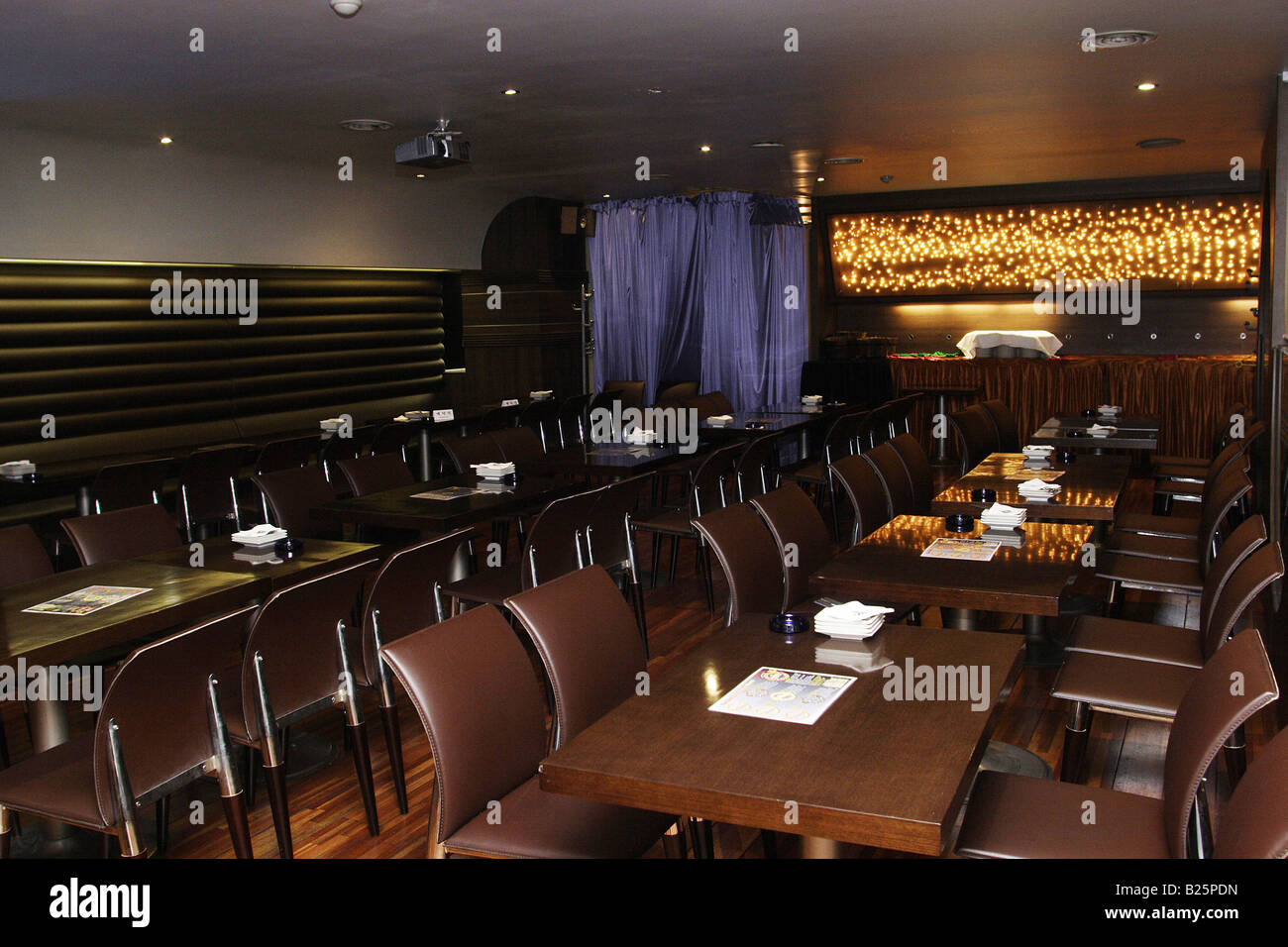 Interior view of restaurant Stock Photo - Alamy