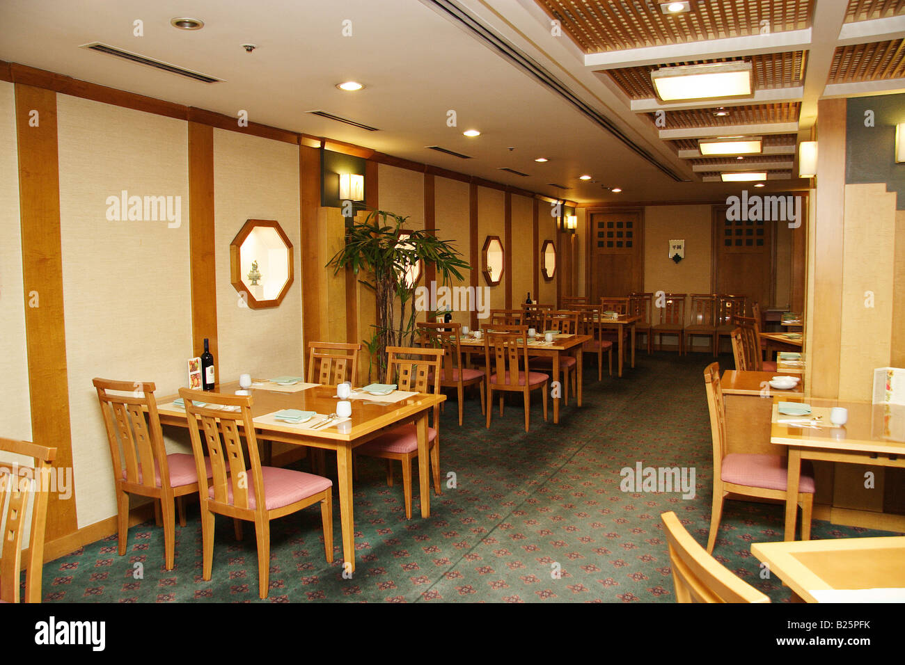 Interior view of restaurant Stock Photo - Alamy