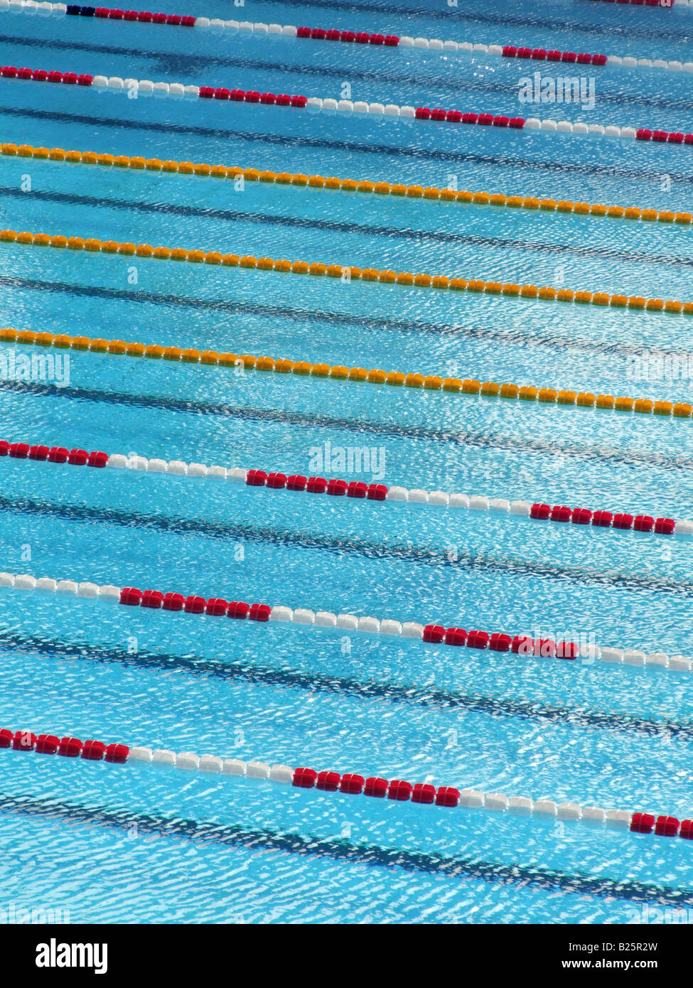 empty olympic size swimming pool with lanes Stock Photo - Alamy