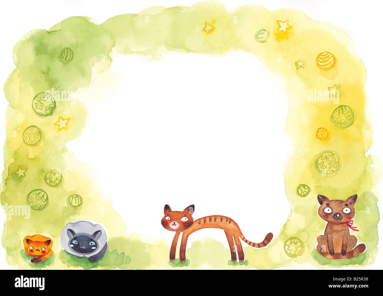 Illustration of scenic view Stock Photo - Alamy