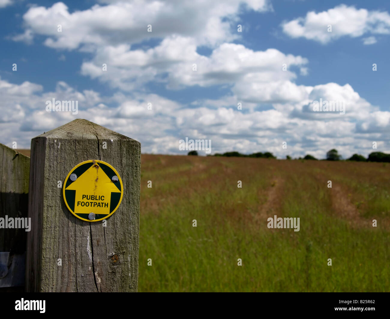 Footpath Sign, Fordham, Essex Stock Photo - Alamy