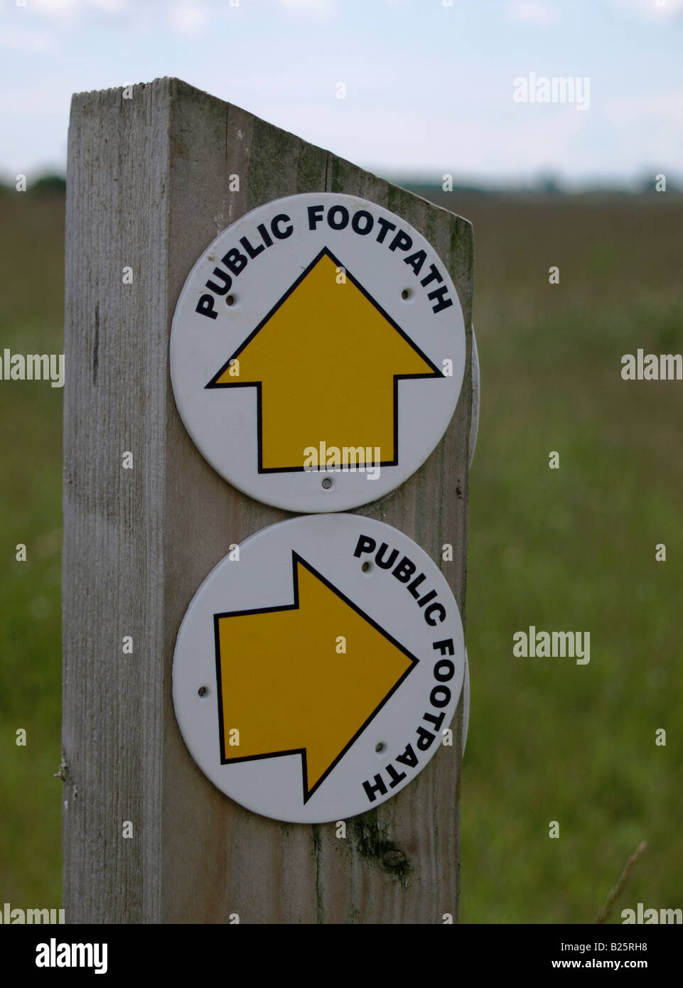 Footpath Sign, Fordham, Essex Stock Photo - Alamy