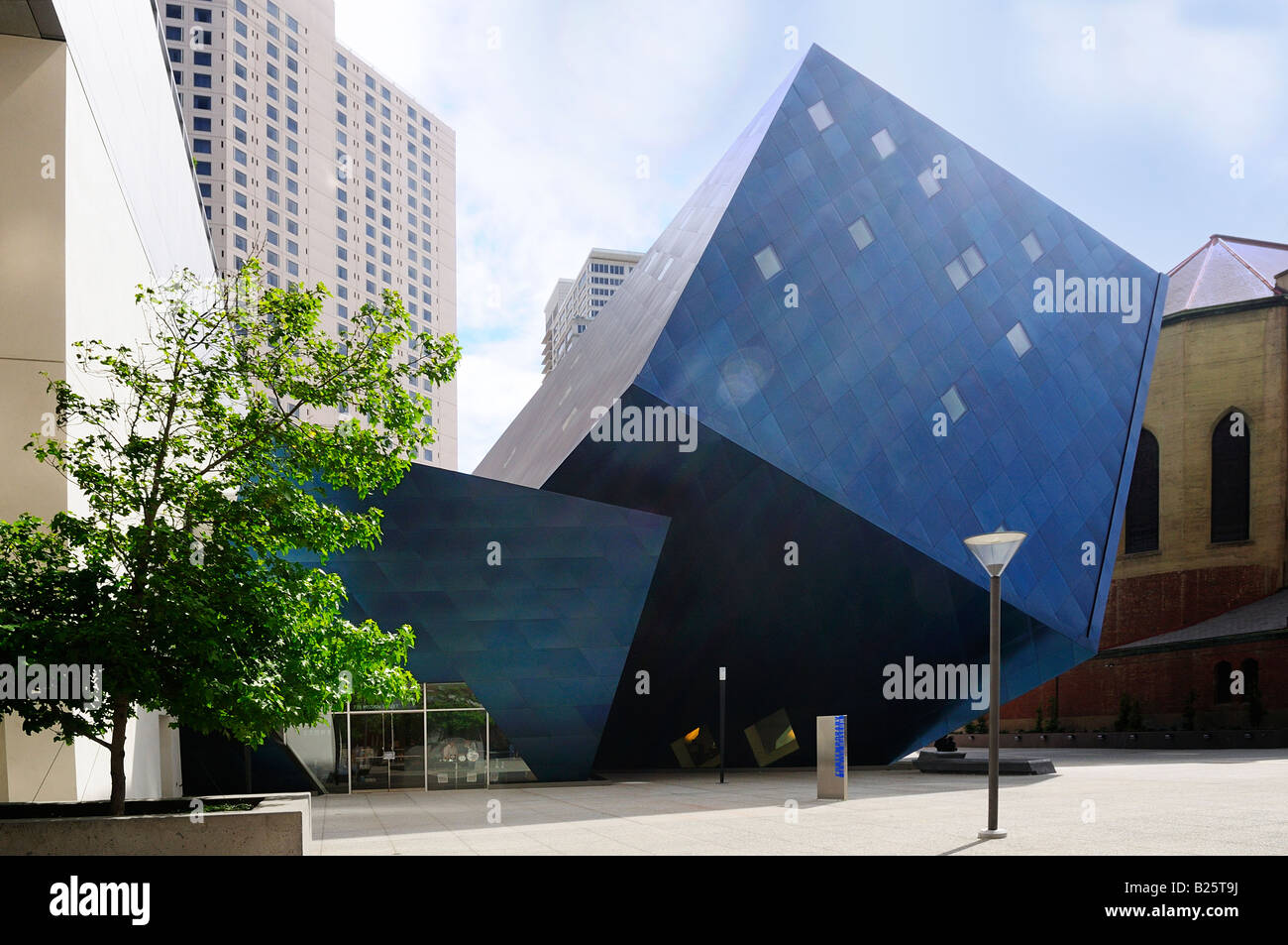 Contemporary Jewish Museum addition designed by Daniel Libeskind in San Francisco California USA ...