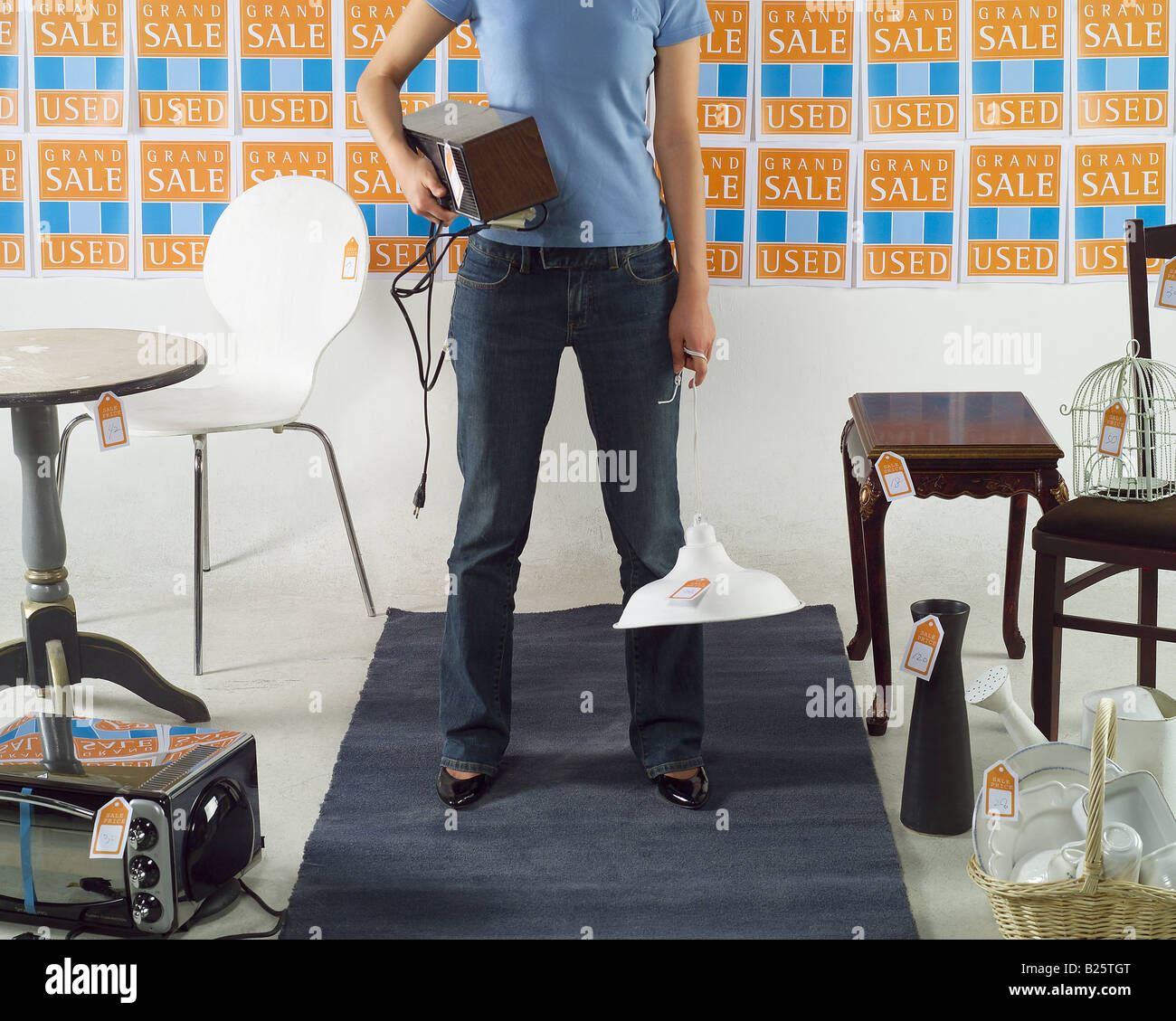 Second hand furniture Sales Stock Photo - Alamy