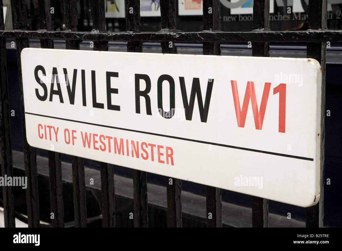 Savile Row street sign, London, UK Stock Photo - Alamy