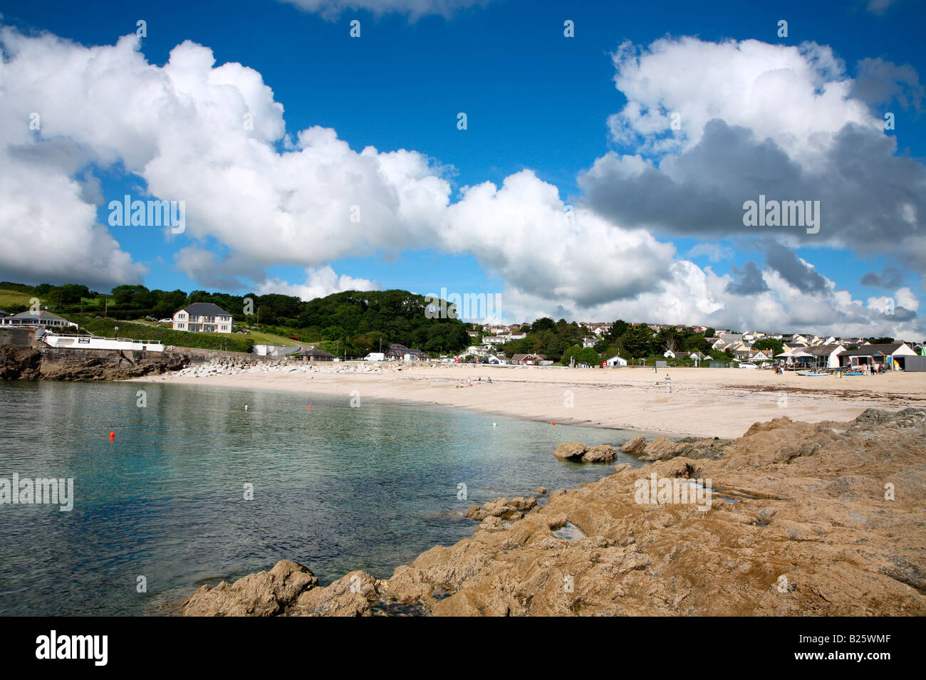 Swanpool Beach in Falmouth Cornwall UK Stock Photo - Alamy