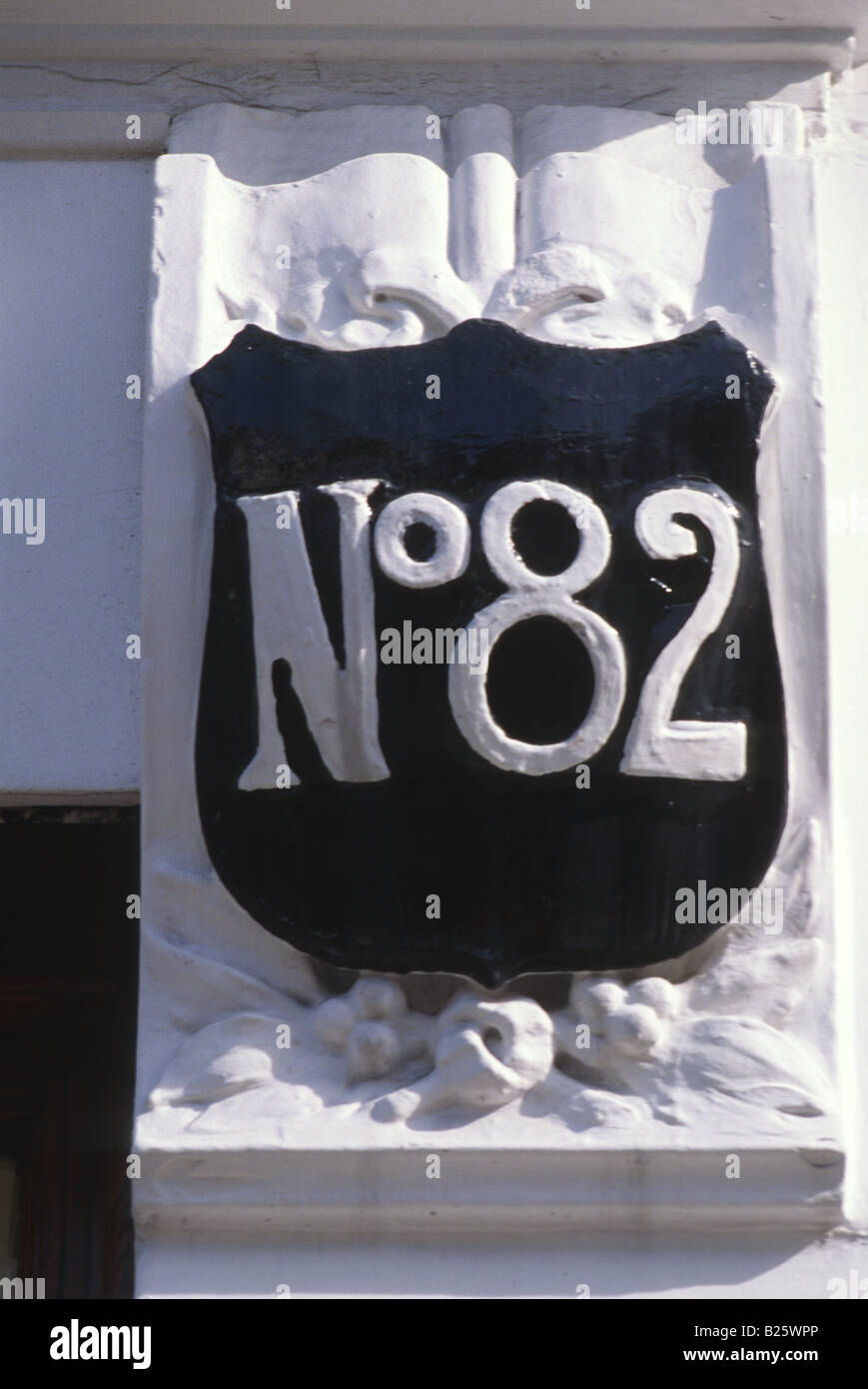 no 82 Edwardian number on house in Smithfield, London Stock Photo - Alamy