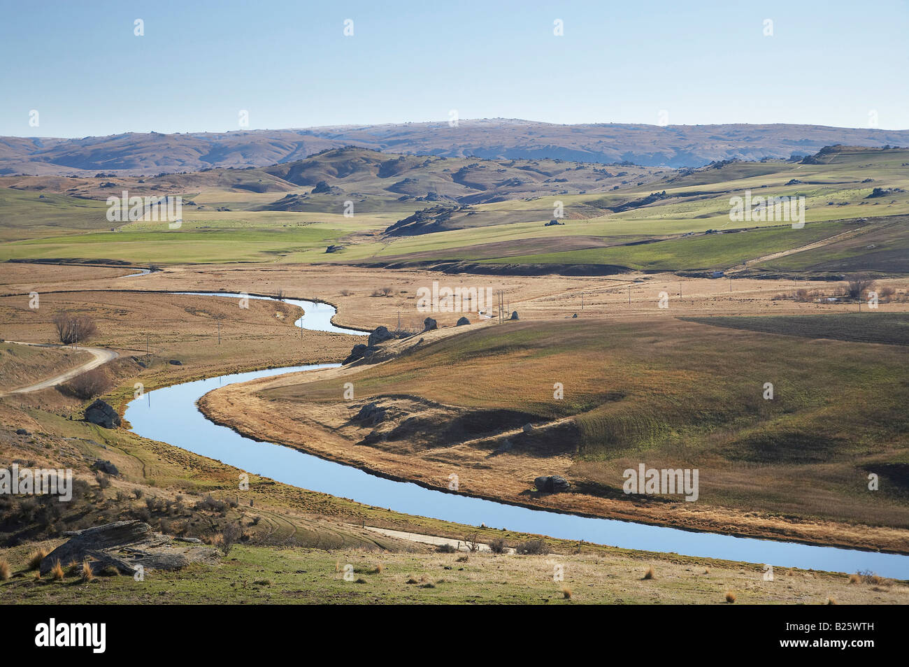 Taieri River Taieri Scroll Plain Maniototo Central Otago South Island ...
