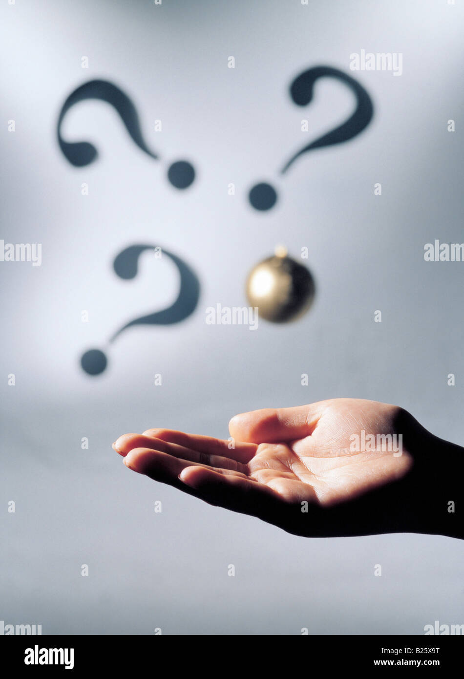 Ball and hand Stock Photo - Alamy