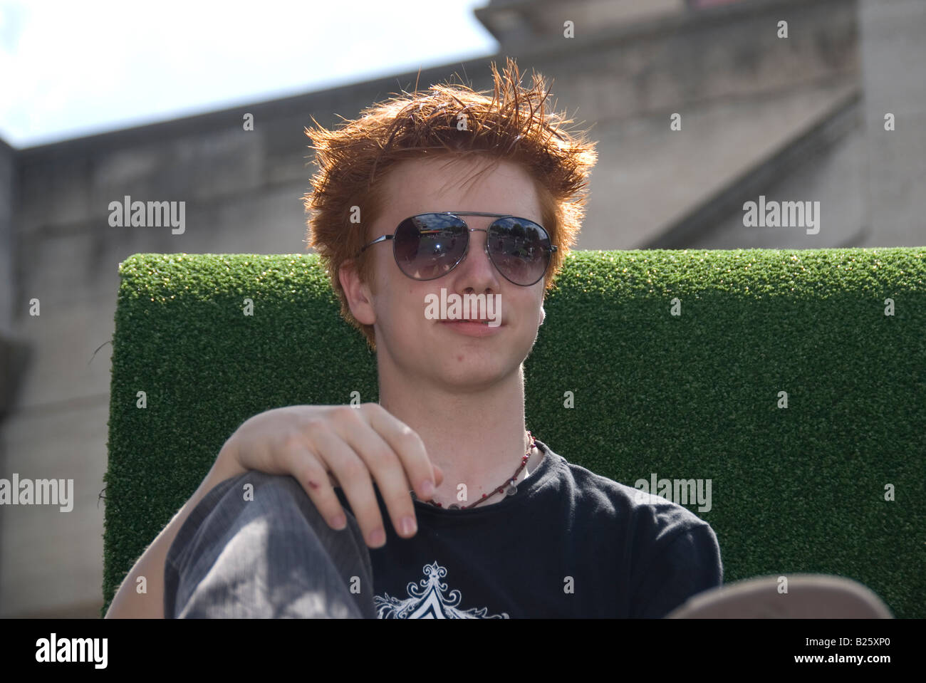 ginger boy, South Bank, London Stock Photo - Alamy