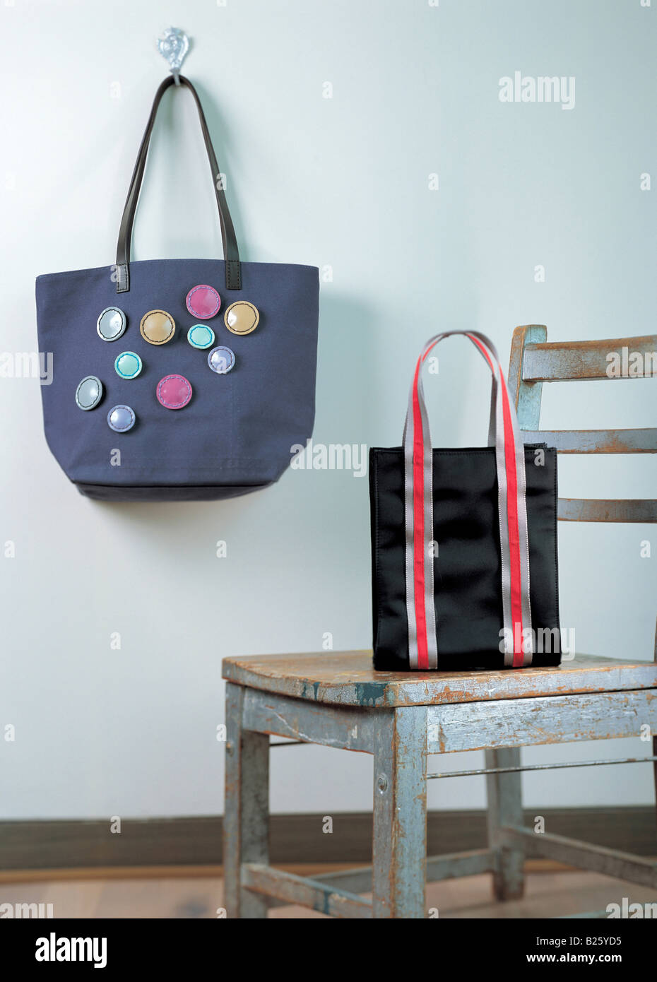 Bag and chair Stock Photo - Alamy