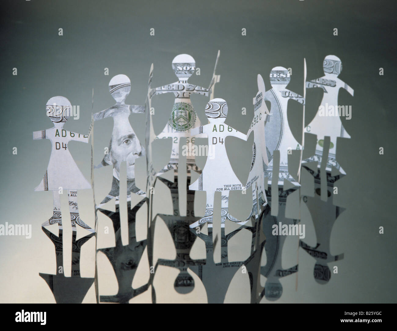 Paper chain people Stock Photo - Alamy