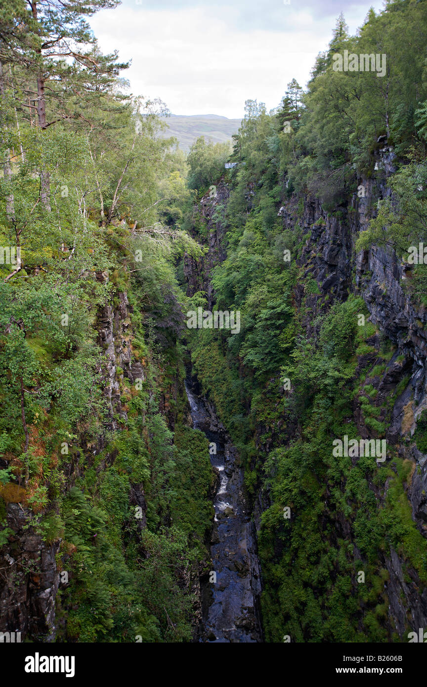 Corrieshalloch gorge over the Falls of Measach, Scotland Stock Photo ...