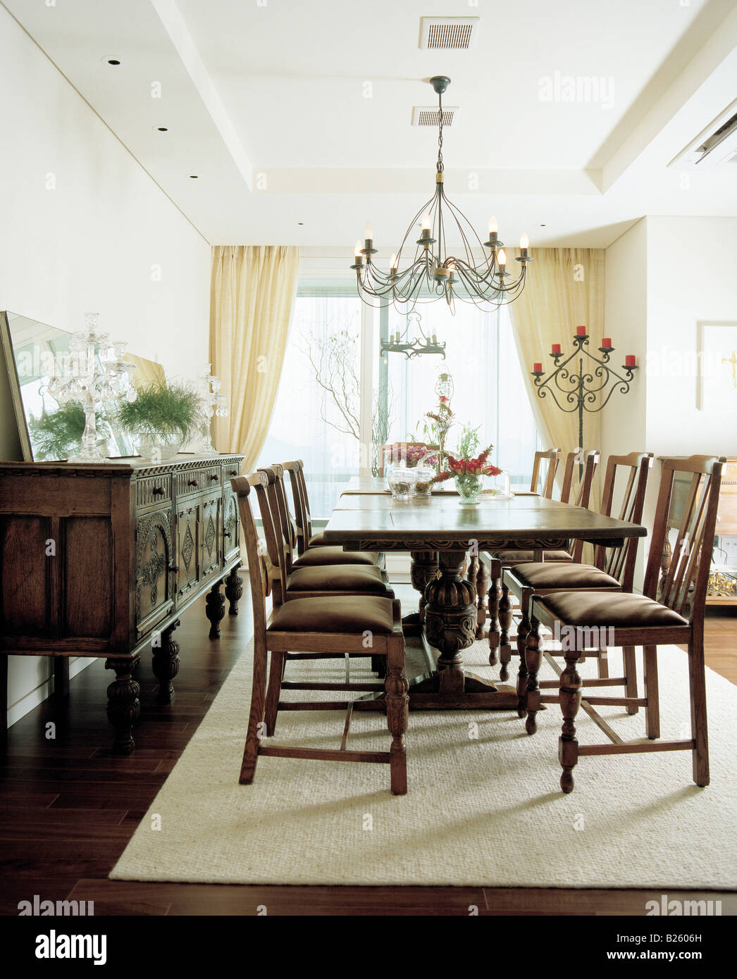 Dining room interior Stock Photo - Alamy