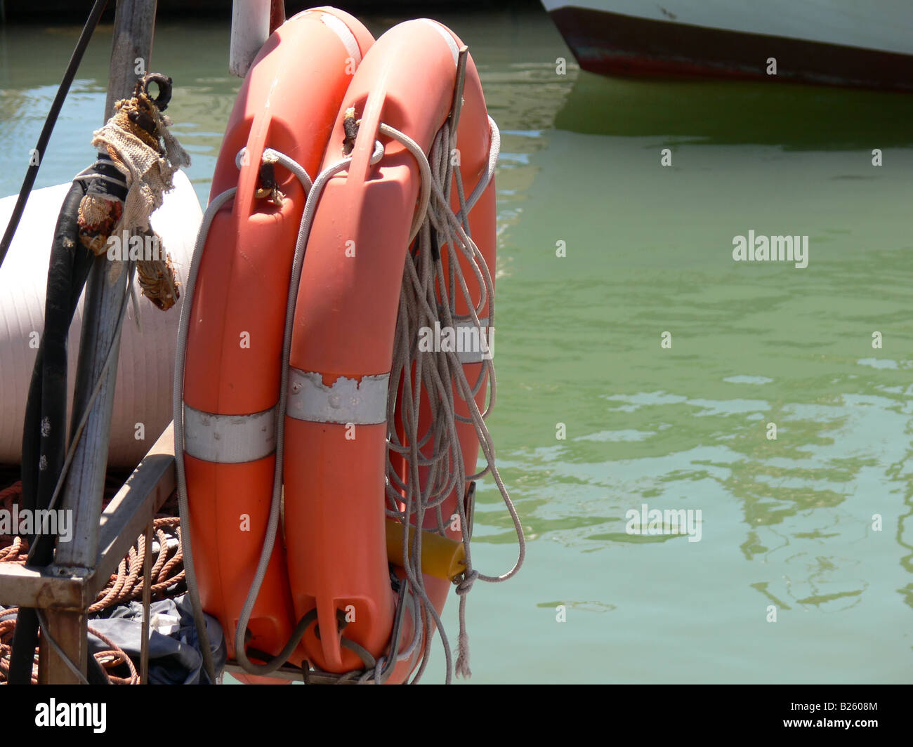 A picture of a lifebelt Stock Photo - Alamy