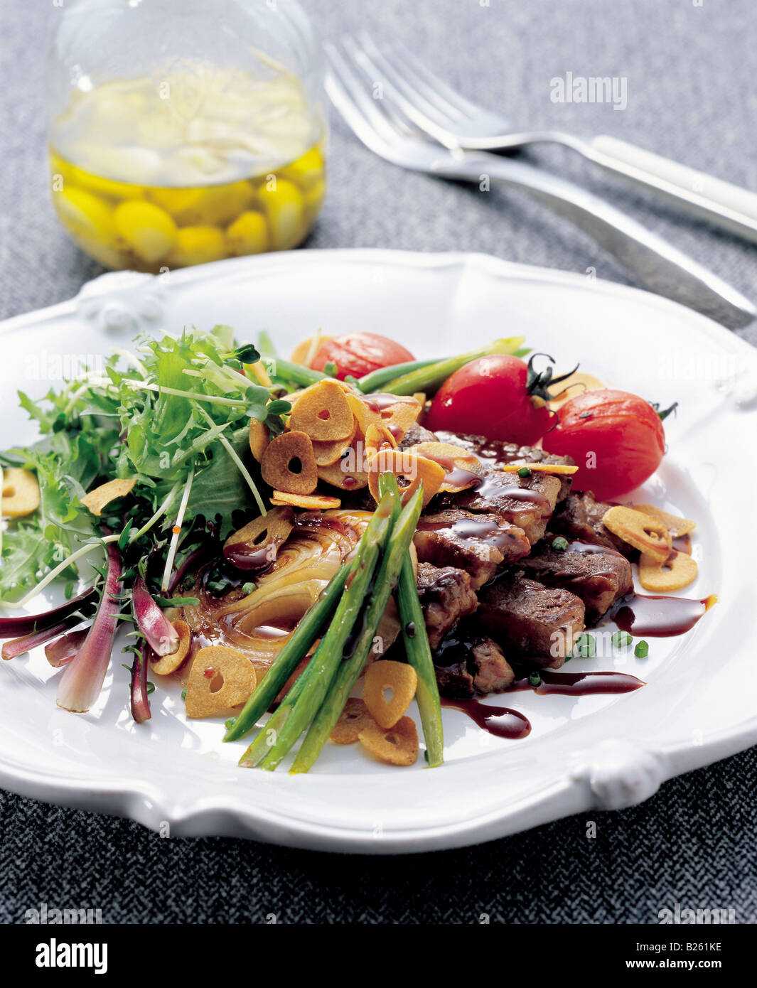 Meat and vegetables Stock Photo - Alamy