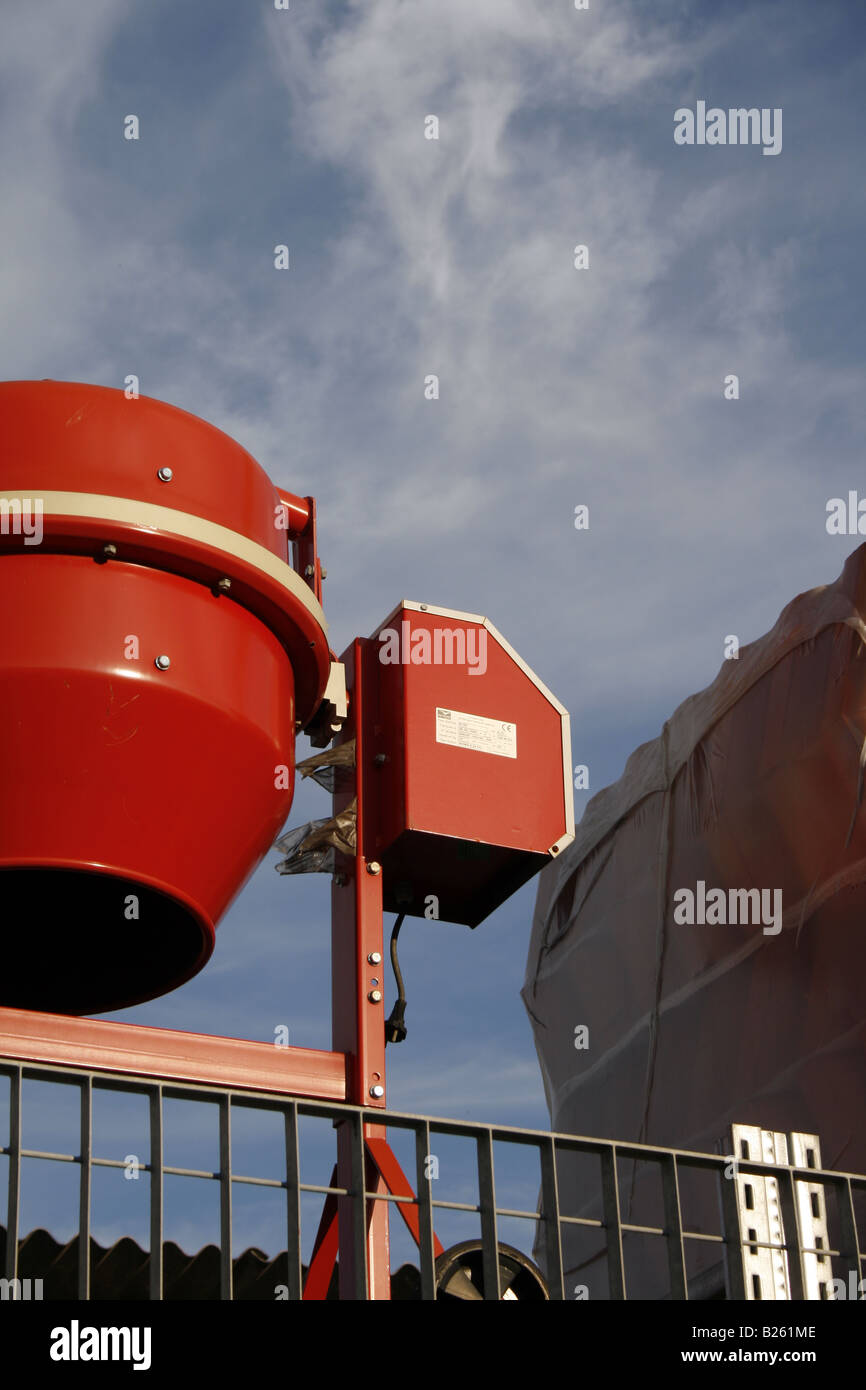 brand new concrete mixer on building site Stock Photo - Alamy