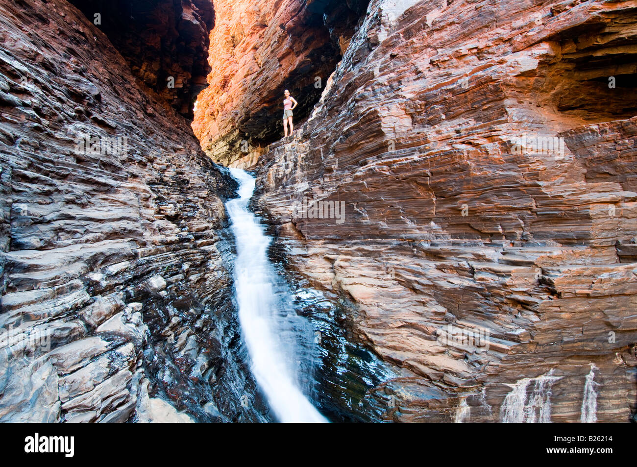 Waterfall in Karijini National Park, Western Australia Stock Photo - Alamy