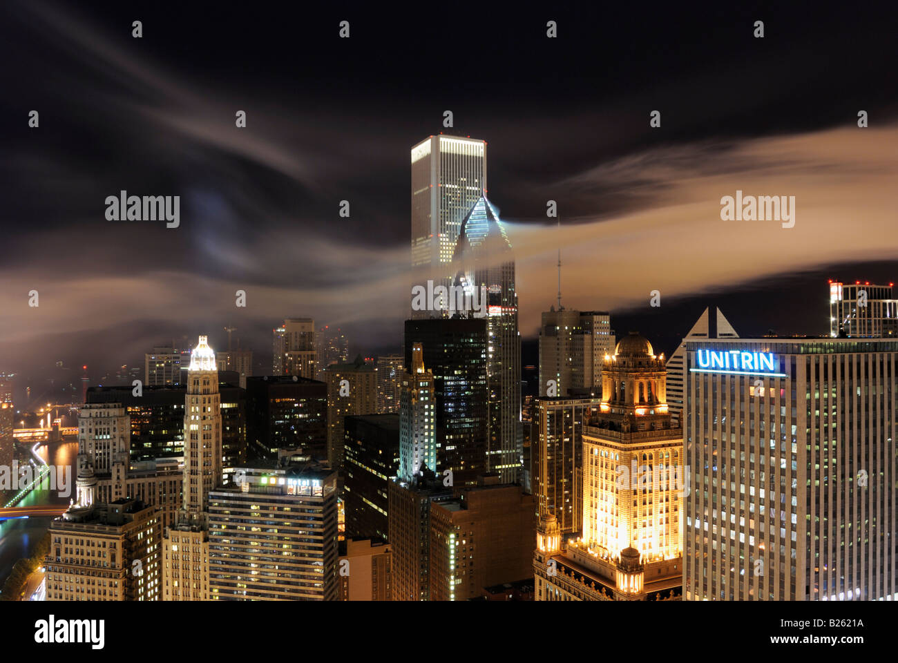 Chicago east wacker drive hi-res stock photography and images - Alamy