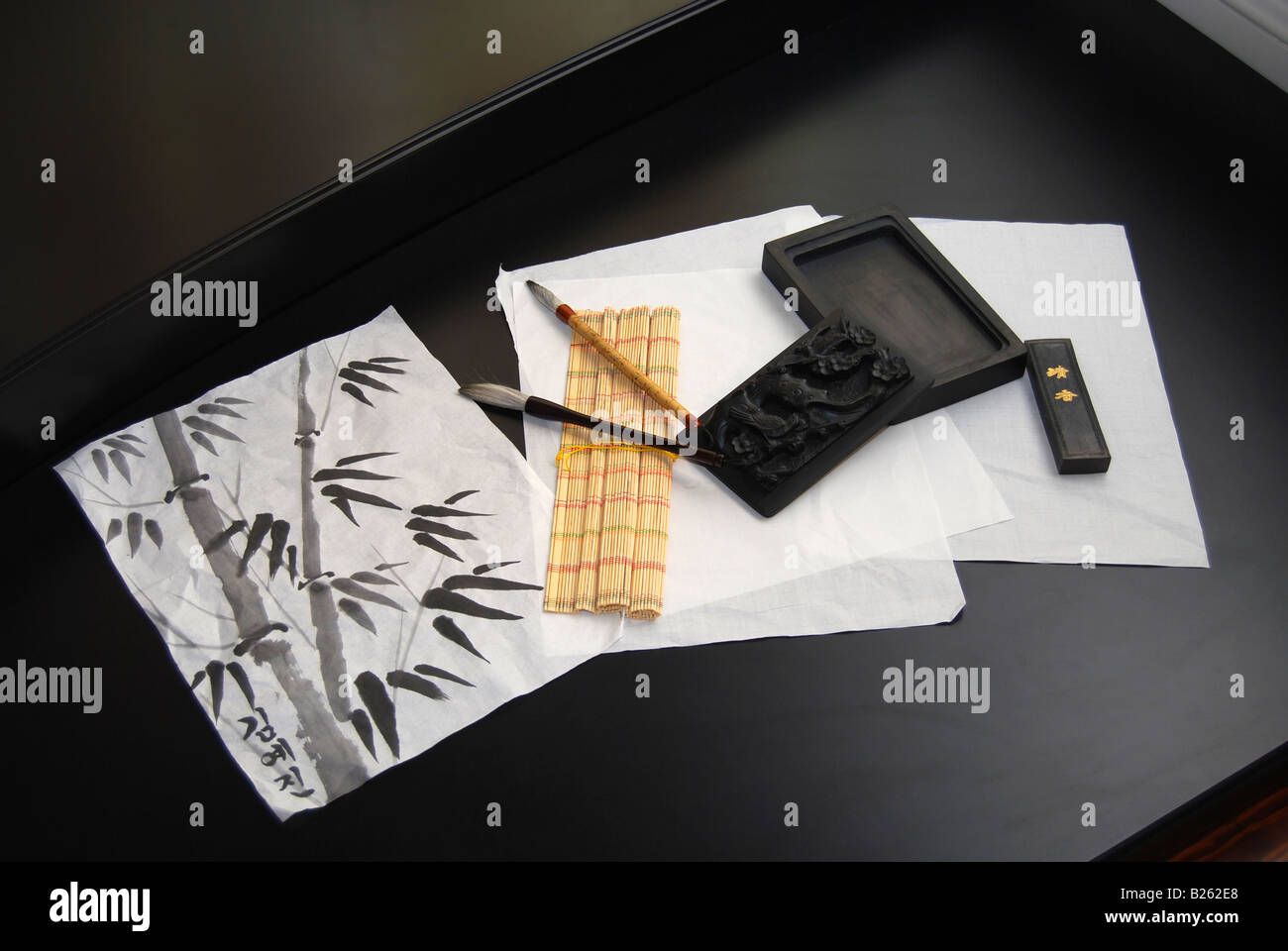 Traditional Asian painting equipment Stock Photo - Alamy