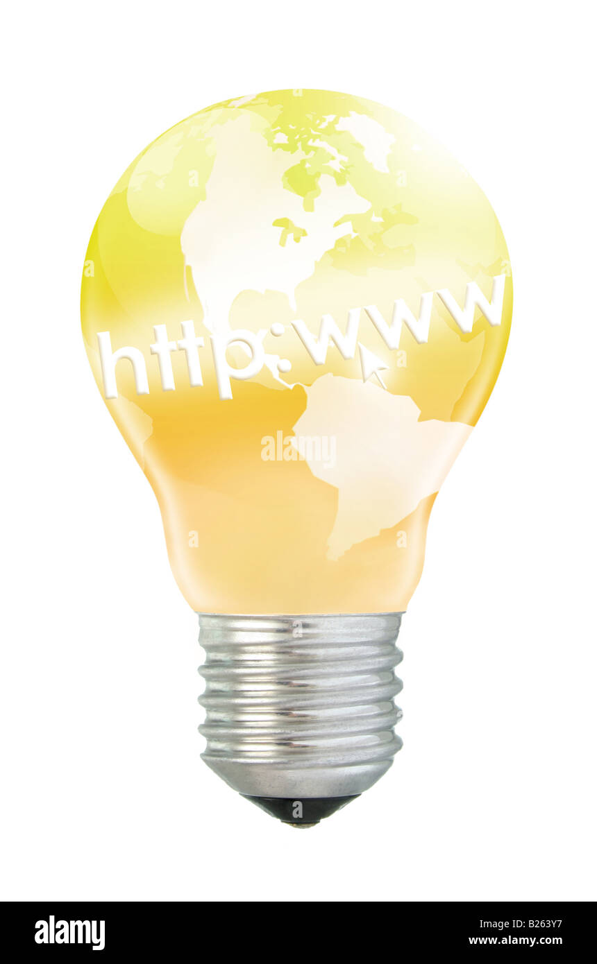 Ding golden america in lightbulb internet business idea Stock Photo - Alamy