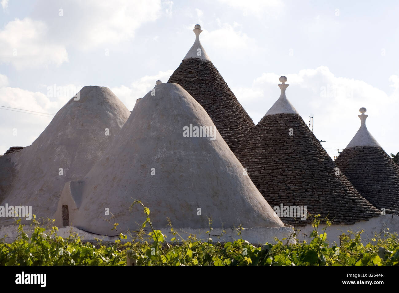 Ancient Trulli housing near to the historic town of Ostuni in Apulia ...