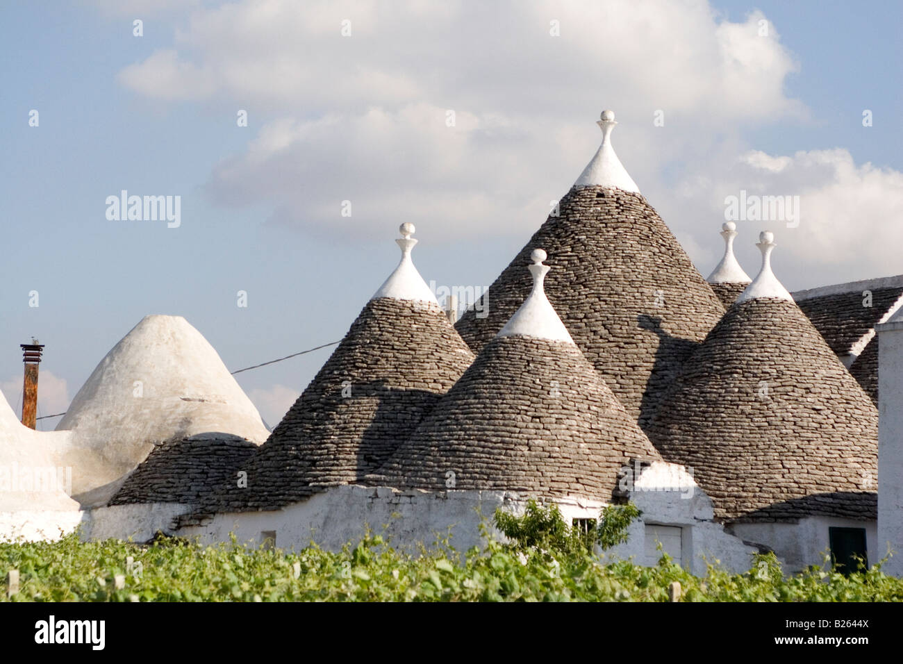 Ancient Trulli housing near to the historic town of Ostuni in Apulia ...