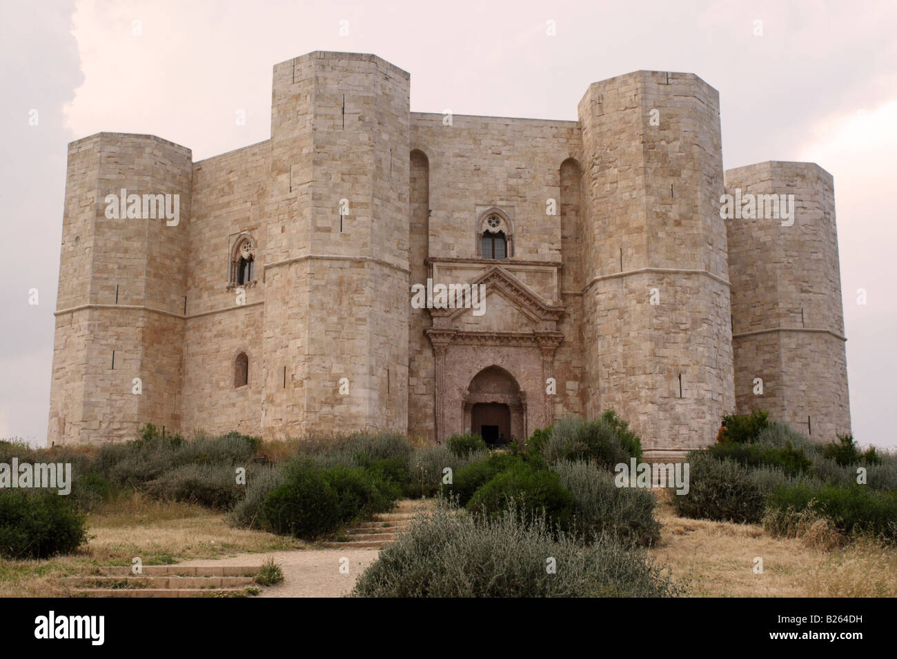 Castel del Monte in Apulia, Italy. The medieval castle is renowned for ...
