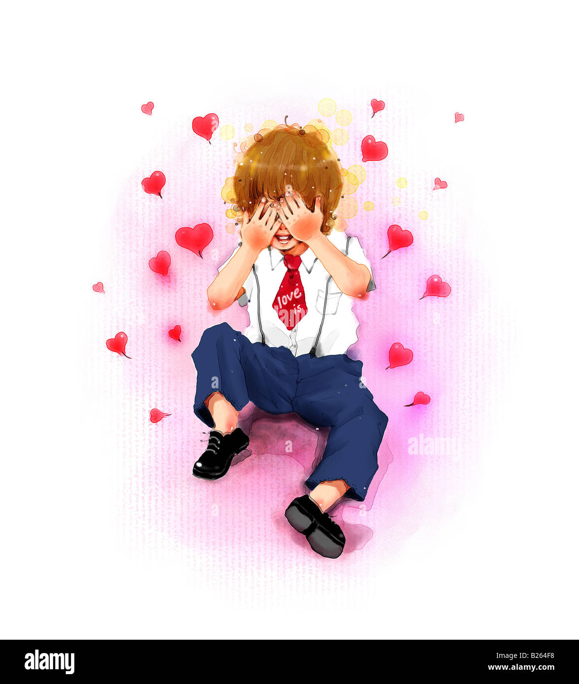 Boy falling in love Stock Photo - Alamy