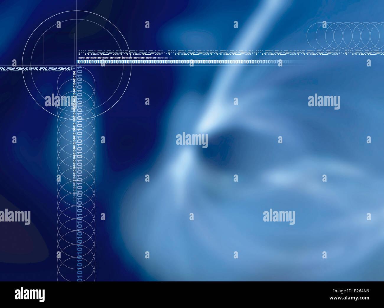 Digital background on linked circles Stock Photo - Alamy