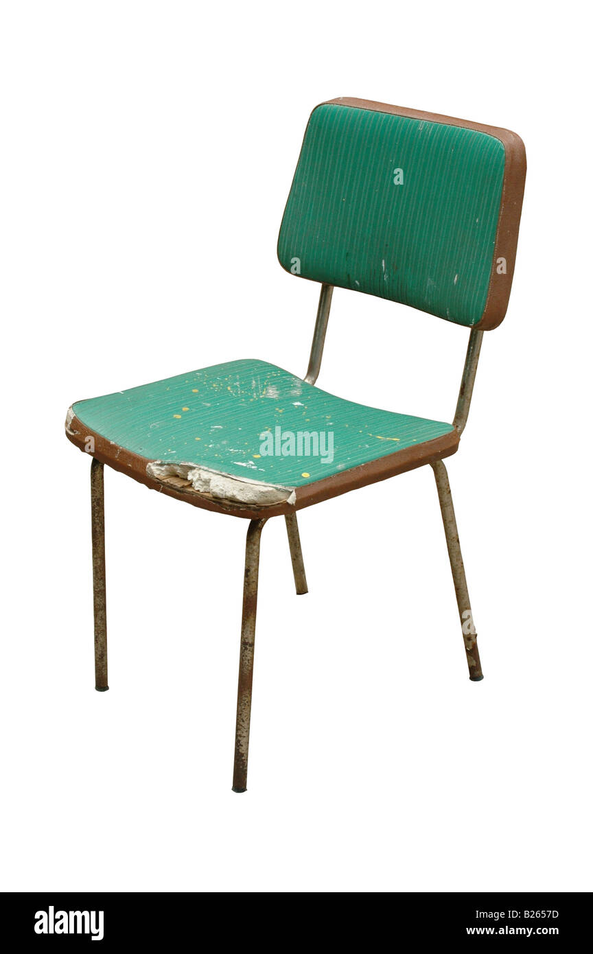 Broken white chair Cut Out Stock Images & Pictures - Alamy