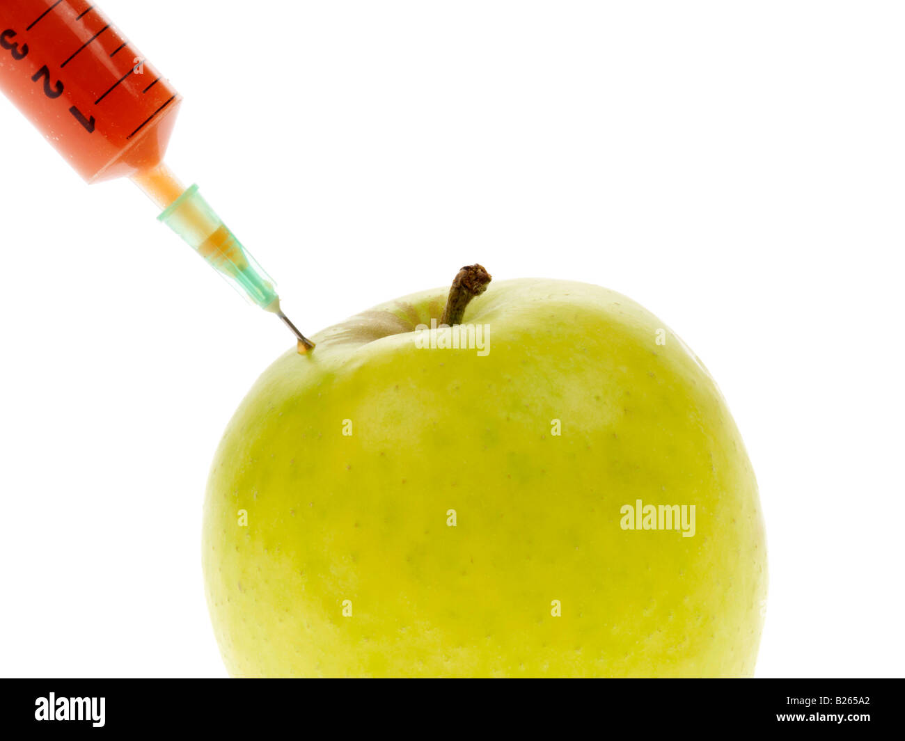 Injecting an Apple Stock Photo - Alamy