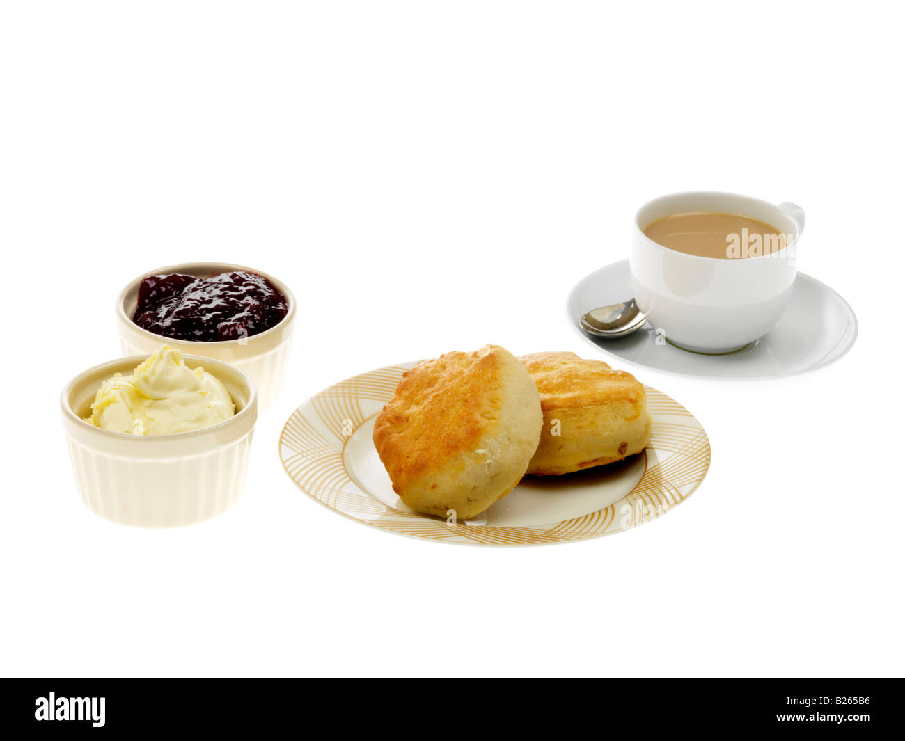 Scone jam cream Cut Out Stock Images & Pictures - Alamy