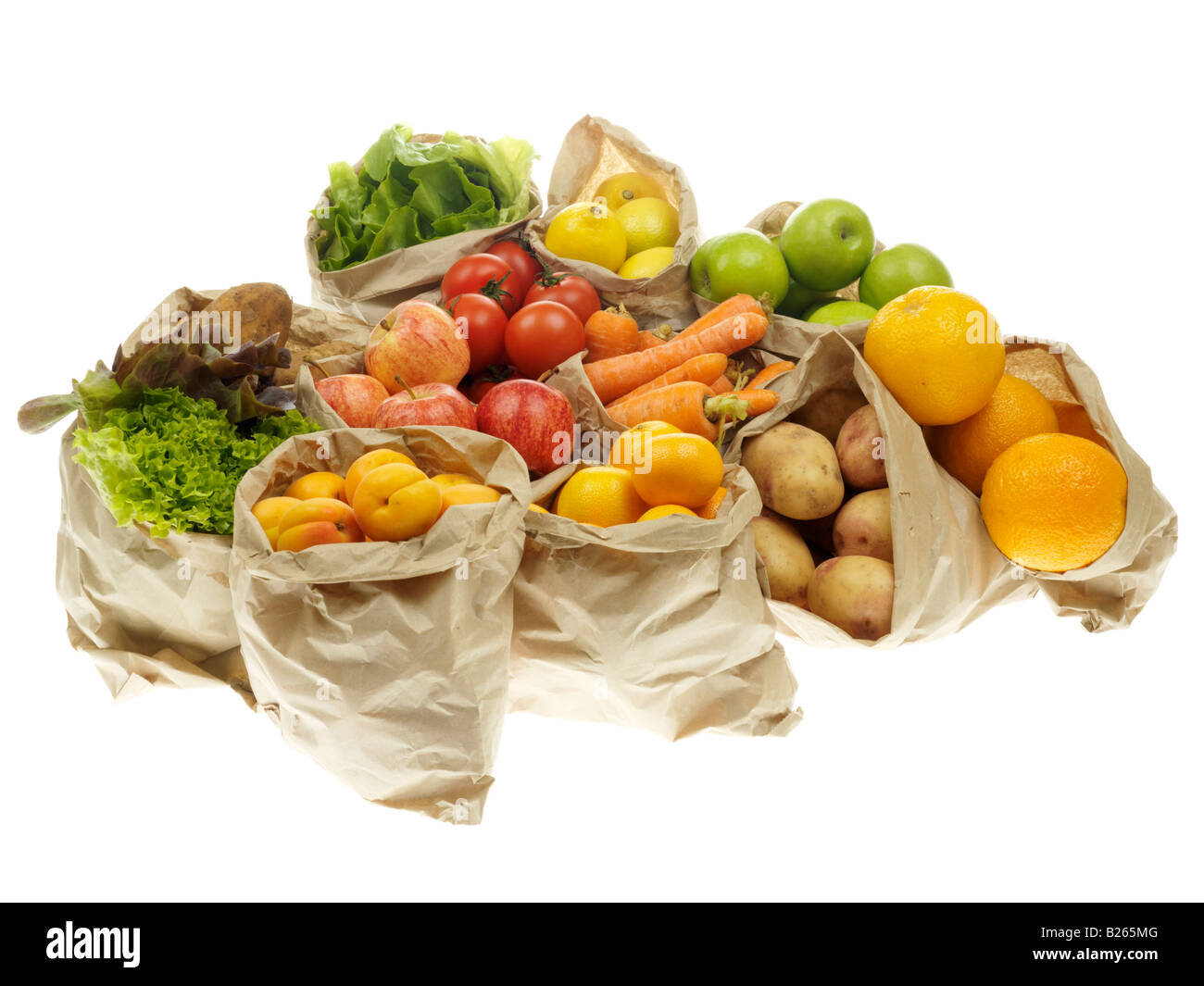 Bags of fruit Cut Out Stock Images & Pictures - Alamy