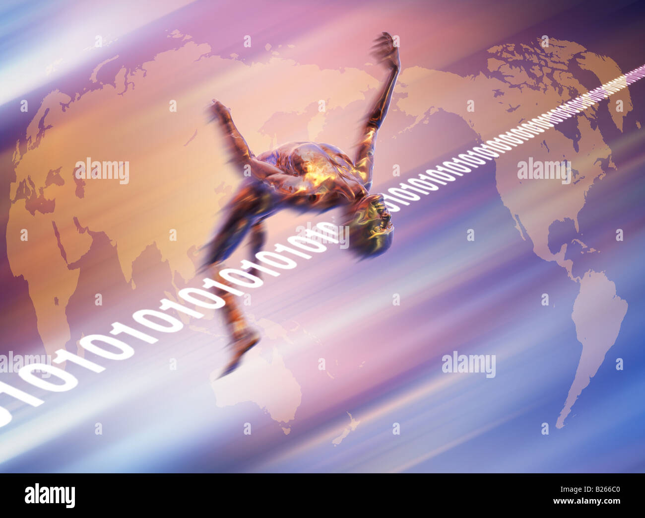 Digital background on high jump Stock Photo - Alamy