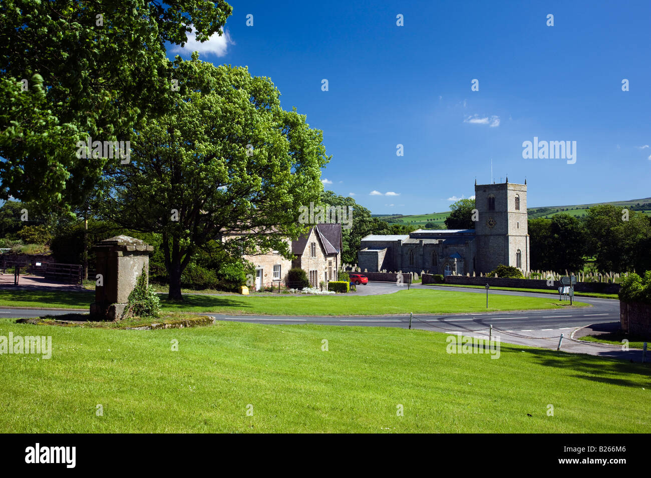 Wensley Village Wensleydale Yorkshire Dales National Park Stock Photo ...