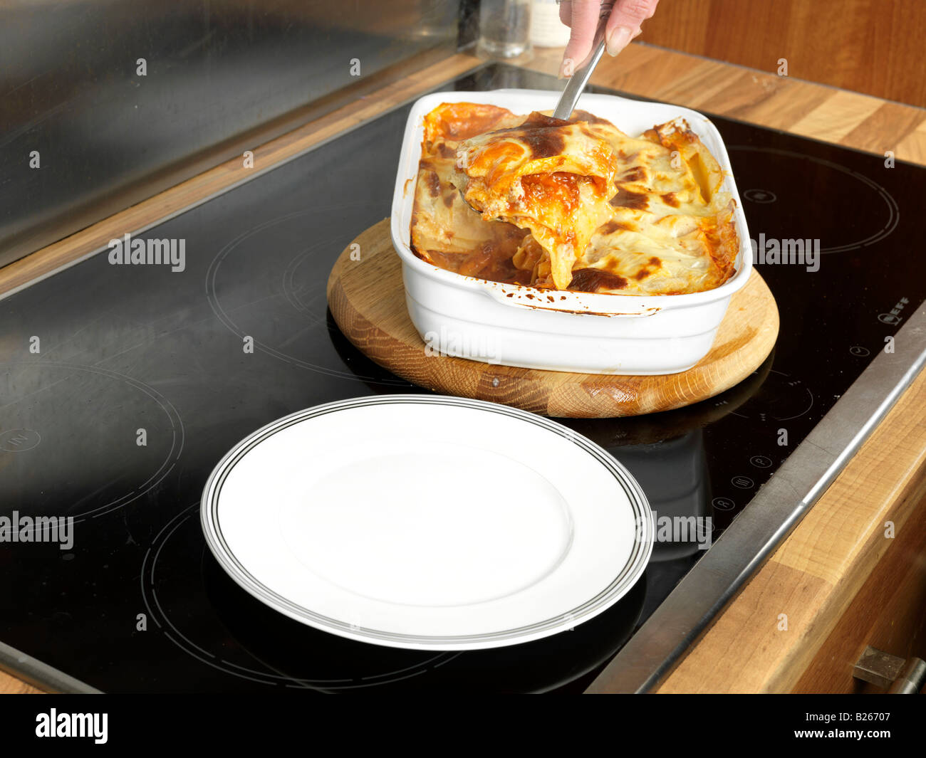 Preparing Homemade Authentic Italian Lasagne Stock Photo - Alamy