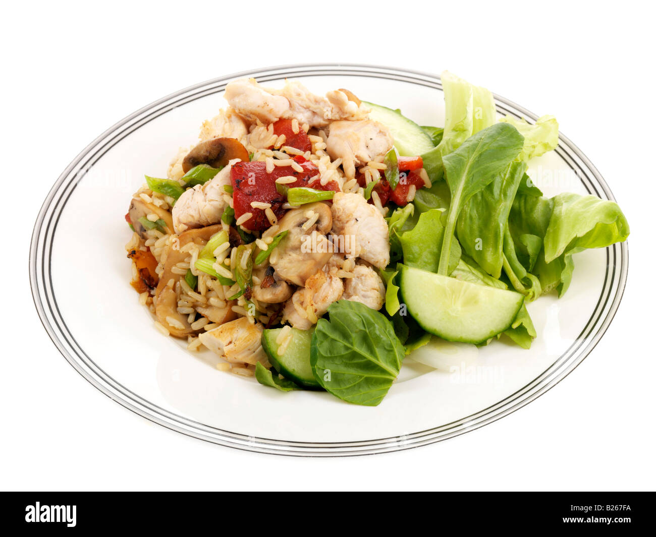 Chicken Rice Salad Stock Photo - Alamy