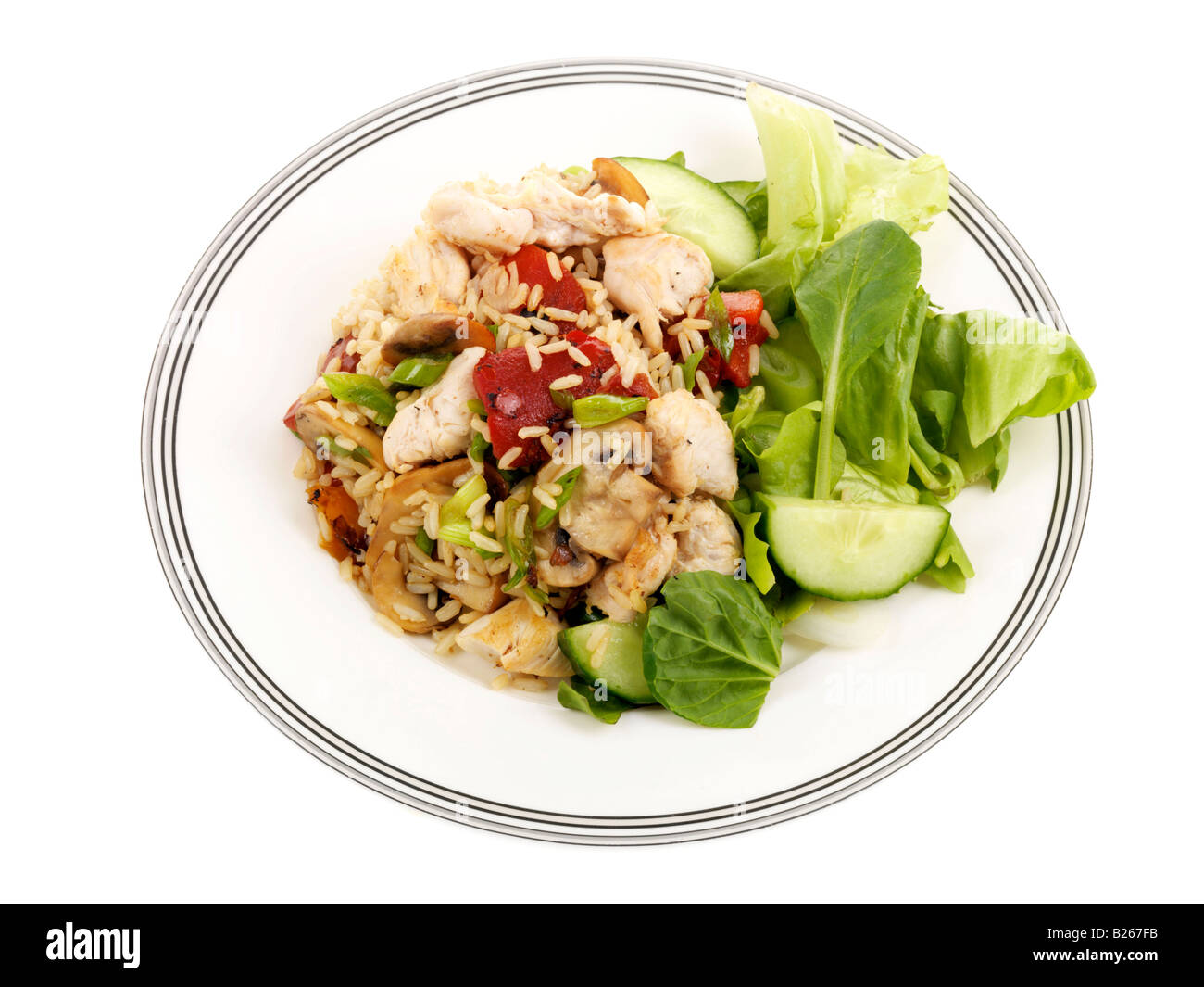 Chicken Rice Salad Stock Photo - Alamy