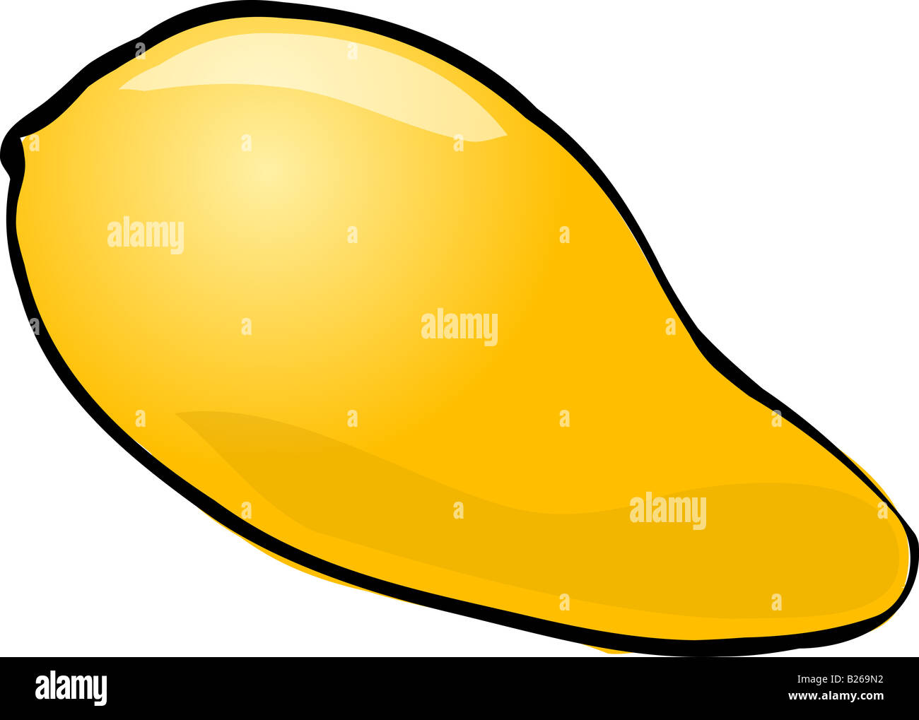 Sketch of a mango Hand drawn lineart look illustration Stock Photo - Alamy