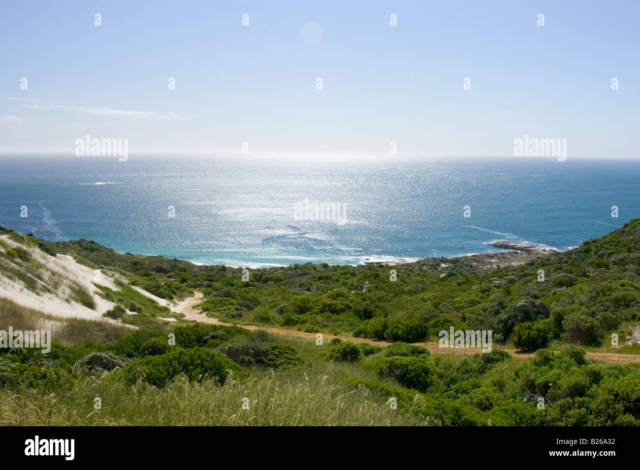 View of Sandy Bay Beach, Cape Town, South Africa, Africa Stock Photo ...