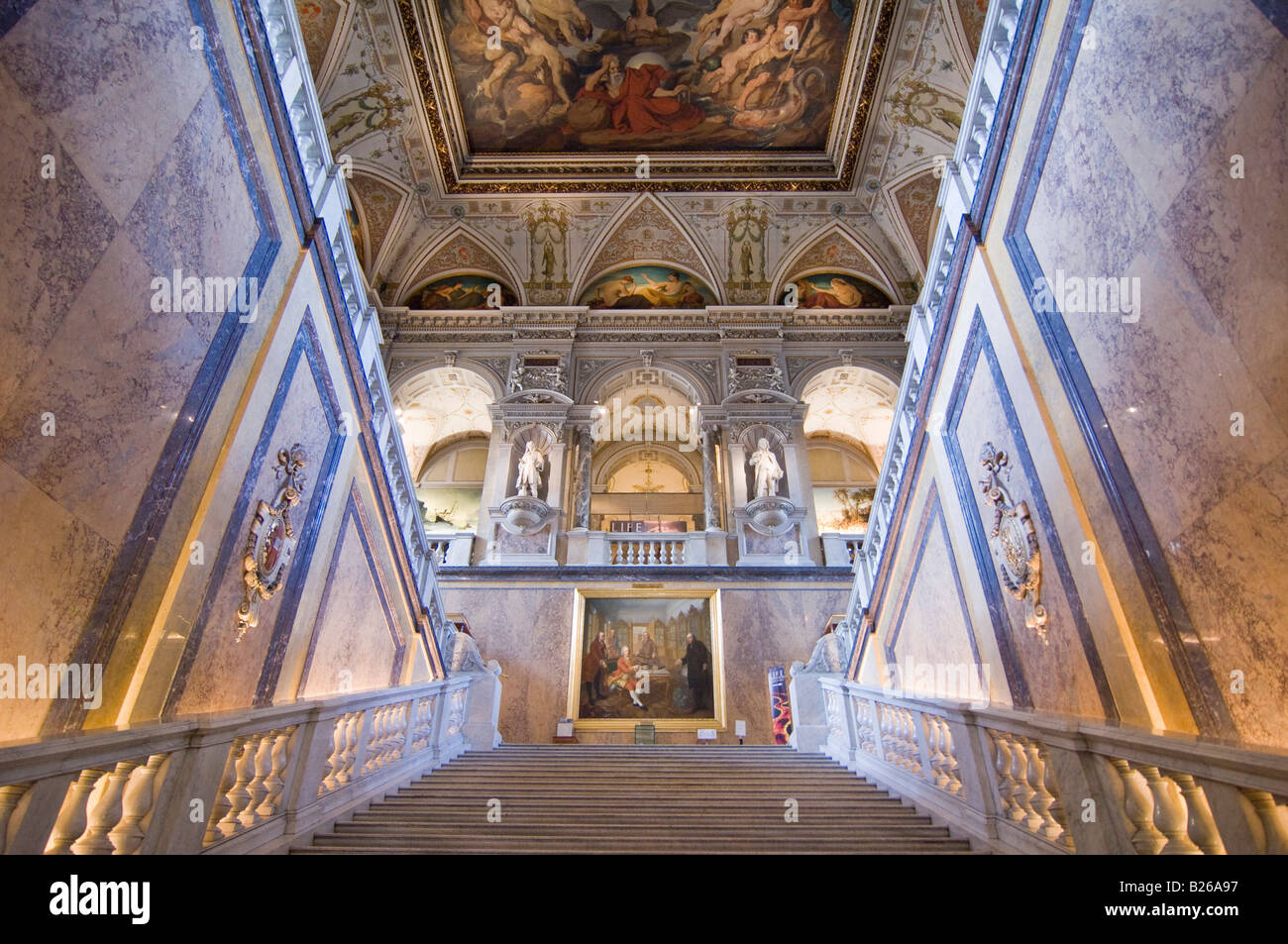 Stairs in the Natural History Museum, Museumsquartier, Vienna, Austria ...