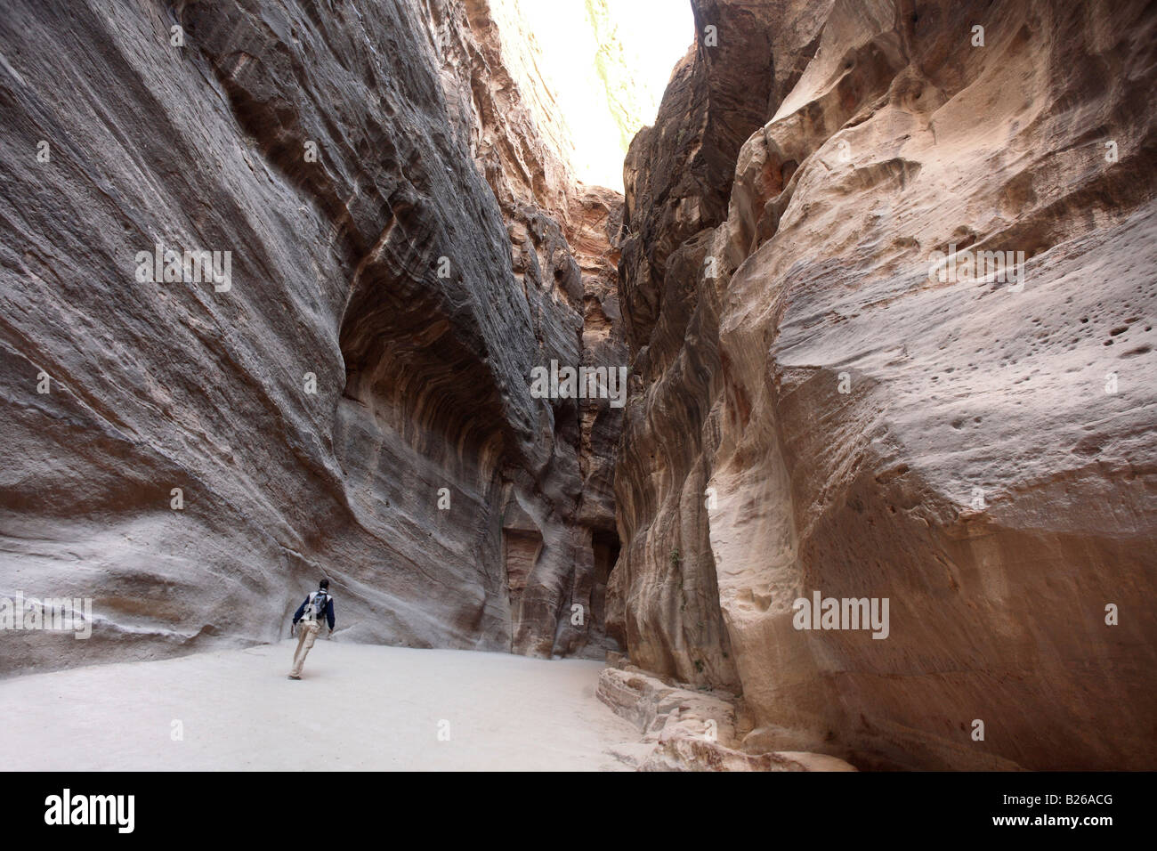 The Siq Passageway, UNESCO World Heritage Site, Petra, Jordan Stock ...