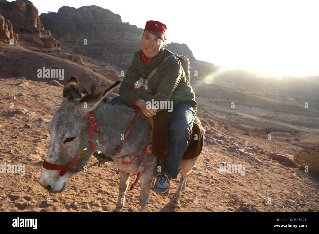 Woman riding a donkey hi-res stock photography and images - Alamy