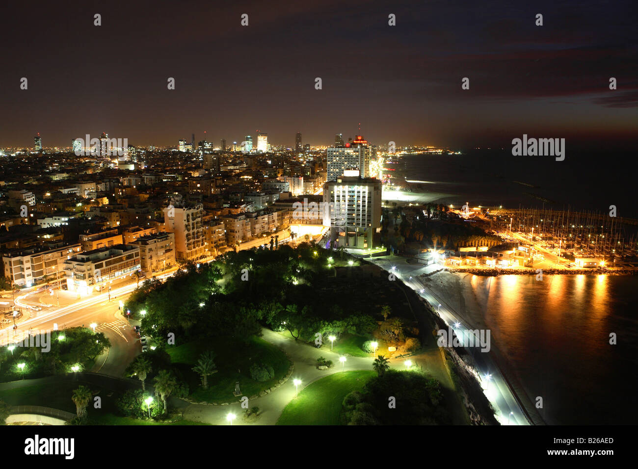 Night, Tel-Aviv, Israel Stock Photo - Alamy